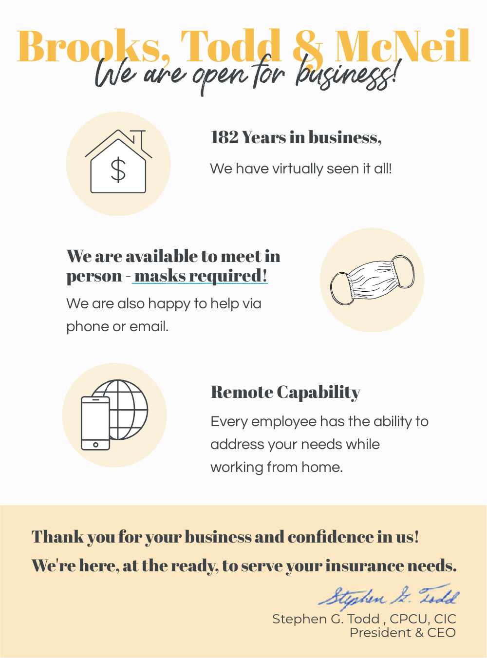 Contact Brooks, Todd & McNeil Insurance